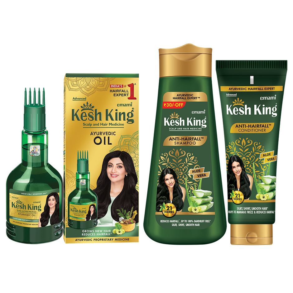 Ayurvedic Hair Growth Oil & Shampoo for Hairfall - Kesh King