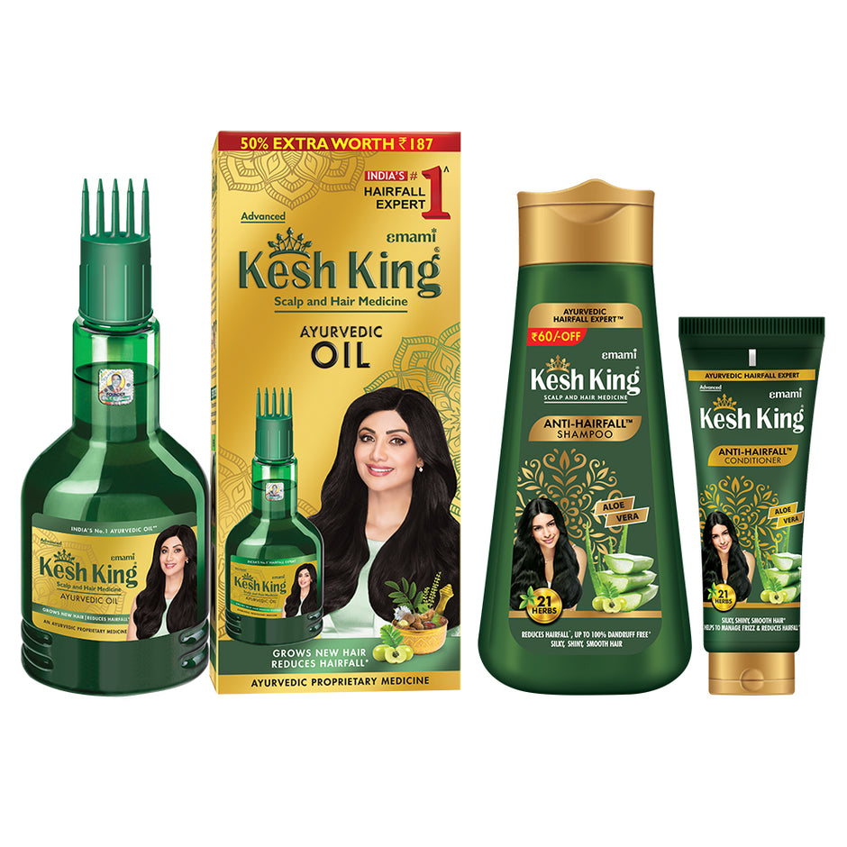 Ayurvedic Hair Growth Oil & Shampoo for Hairfall - Kesh King